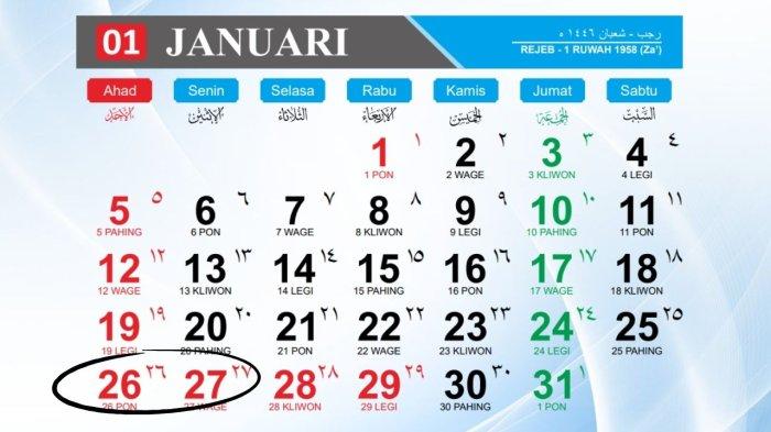 Kalender 2025 : Daftar Libur dan Cuti Bersama Selama Setahun ...