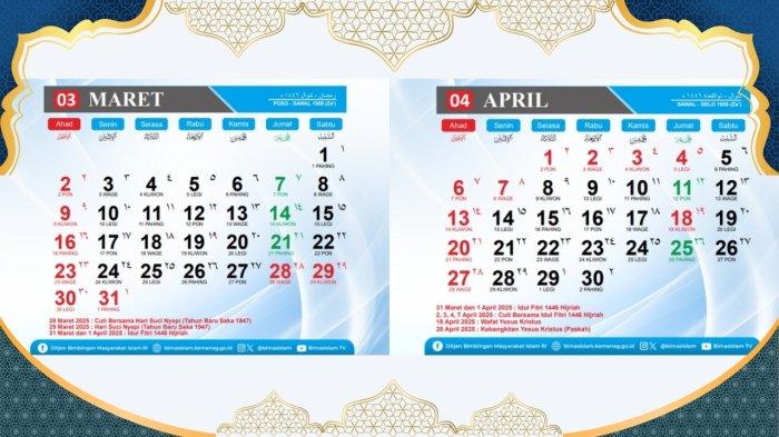 Kalender 2025 : Lengkap dengan Jadwal Libur Nasional dan Cuti Bersama ...