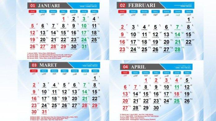 Kalender 2025: Weton Jumat Kliwon Februari-Desember, Rejeb, Ruwah, Sela dan Neptu 15 ...