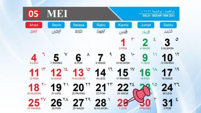 29 Dan 30 Mei 2025 Tanggal Merah Hari Libur Apa Cek Kalender Bulan Ini