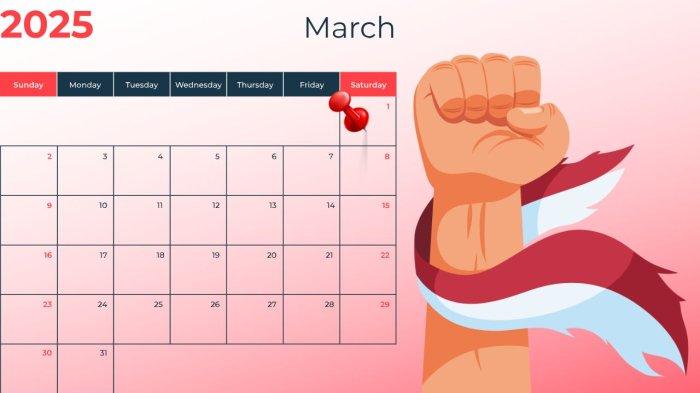 Kalender 2025 : Tanggal 1 Maret Memperingati Hari Apa? Ada Hari Penegakan Kedaulatan Negara ...