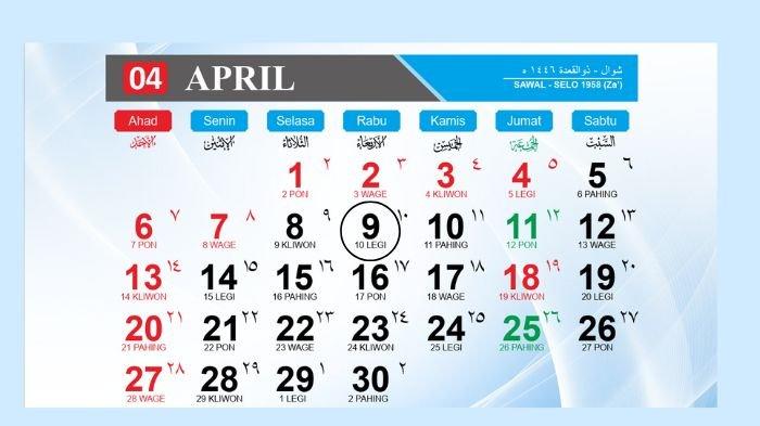 Kalender 2025: Tanggal 9 April Memperingati Hari Apa? Salah Satunya Ada ...