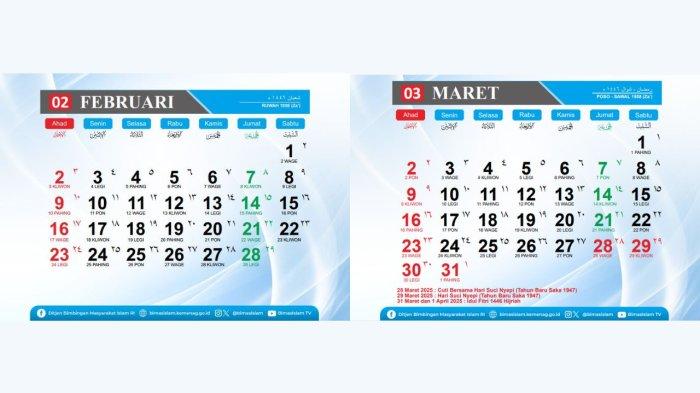 Kalender Hijriah 2025 : Lengkap dengan Libur Puasa Ramadhan dan Hari Raya Idul Fitri 1446 ...
