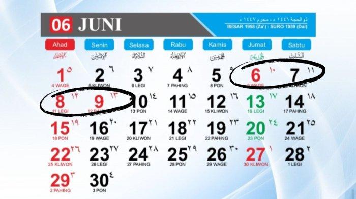 Kalender Juni 2025: Tanggal 10 Juni 2025 Masih Libur Idul Adha? Ini Ketentuan Sesuai SKB 3 ...