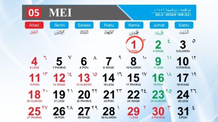 Kalender Mei 2025: Cek Semua Tanggal Merah dan Hari Penting di ...