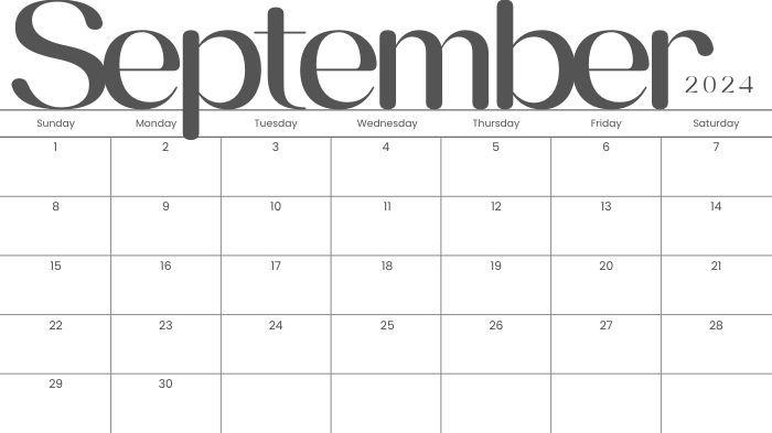 Kalender September 2024 Lengkap dengan Tanggal Merah, Libur Nasional ...