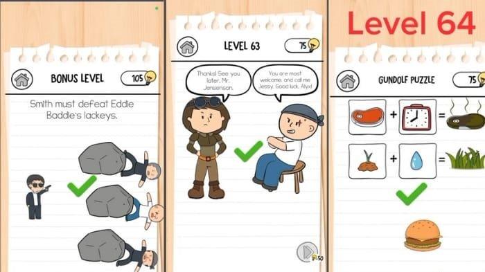 Kunci Jawaban Brain Test 3 Tricky Quest Level 61 62 63 64 65 66 Update ...