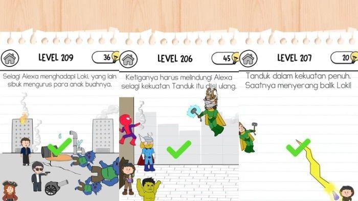 Kunci Jawaban Brain Test 3 Tricky Quest Level 205 206 207 208 209 210 ...