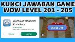 Kunci Jawaban Words of Wonder WoW Level 201, 202, 203, 204, 205, 206 ...