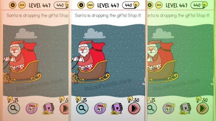 Kunci Jawaban Game Brain Test Asah Otak Kocak Level 447: Santa ...