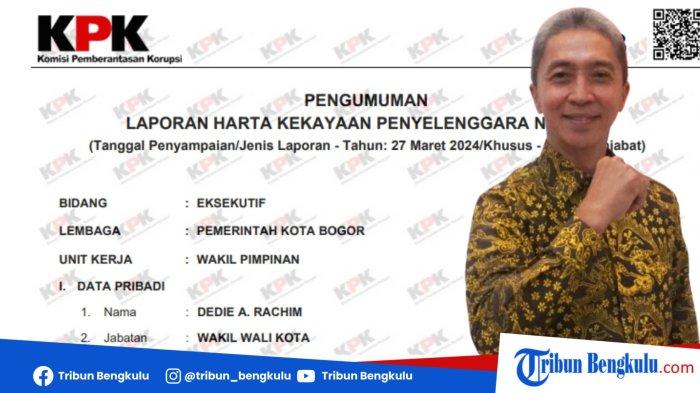 Rekam Jejak dan Kekayaan Dedie Rachim Wali Kota Bogor Dilantik Prabowo ...