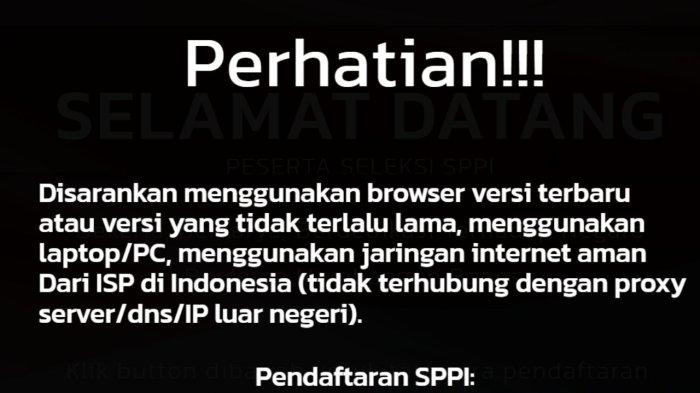 Login SPPI Batch 3 Tak Bisa Dibuka, Apakah Gangguan, Berikut Panduan Lengkap Rekrutmen ...