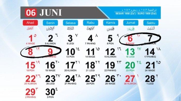 Tanggal 6, 7, 8 dan 9 Juni 2025 Libur Apa? Cek Daftar Tanggal Merah ...
