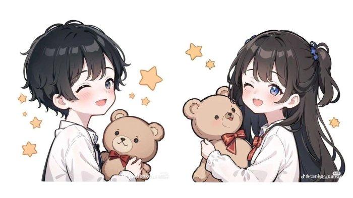 PP Couple Chibi dengan Karakter Anime yang Lucu dari Pinterest ...