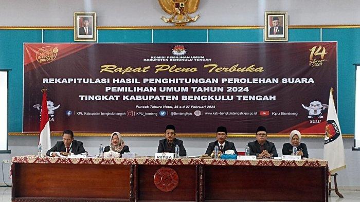 KPU Bengkulu Tengah Mulai Pleno Rekapitulasi Suara Tingkat Kabupaten, Digelar 2 Hari ...