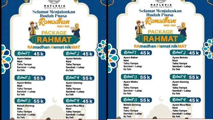 Promo RBC Bengkulu Bukber Ramadhan 2024, Ada Paket Rahmat Mulai dari Harga 45 Ribu Free Takjil ...
