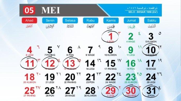 Rincian Hari Libur Nasional dan Hari Penting di Kalender Mei 2025 ...