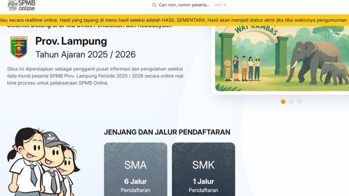 Link SPMB Lampung 2025 Jenjang SMA dan SMK, Lengkap dengan Tahapan hingga Cara Daftar ...