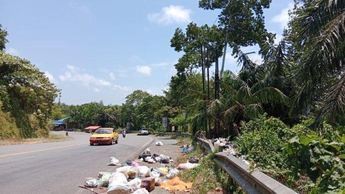 Warga Bengkulu Selatan Keluhkan Sampah Berserakan di Pinggir Jalan Nasional - Tribunbengkulu.com