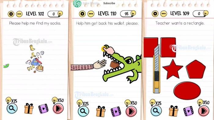 Cari Dompetnya! Solusi Game Brain Test Asah Otak-Versi Baru 100 101 102 ...