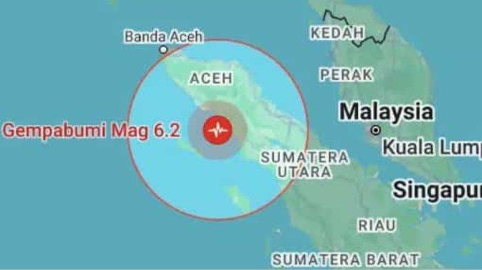 Gempa Bumi Magnitudo 6,2 Guncang Aceh Selatan, Getaran Terasa Hingga Medan - Tribunbengkulu.com