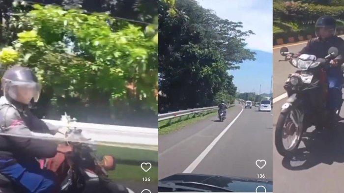 Pengendara Motor Nekat Masuk Tol Pasteur Bandung, Salip Mobil Ambil Jalur Kanan - Tribunbengkulu.com