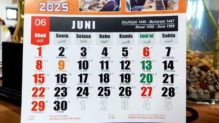 Kalender Juni 2025: 5 Hari Libur dan 1 Long Weekend Libur Nasional yang Tersisa, Catat ...