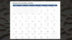 Kalender Islam 1447 Hijriah Serta Link Download PDF: Lengkap Bulan, Tanggal Merah dan Maknanya ...
