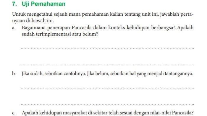 Kunci Jawaban Pelajaran PKN Kelas 10 SMA, Kurikulum Merdeka Halaman 37 : Nilai-nilai Pancasila ...