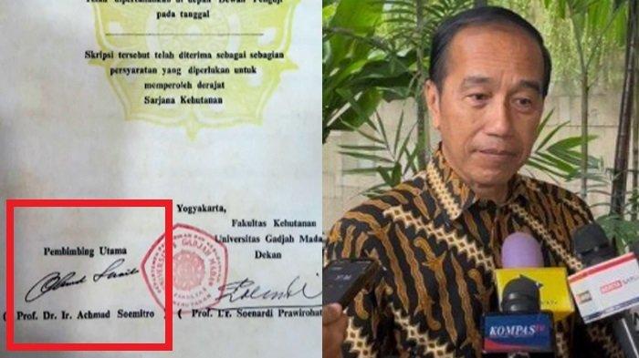 Fakta Baru Dosen Pembimbing di Skripsi Jokowi, Ejaan Nama Sumitro Sampai Perbandingan Tanda ...