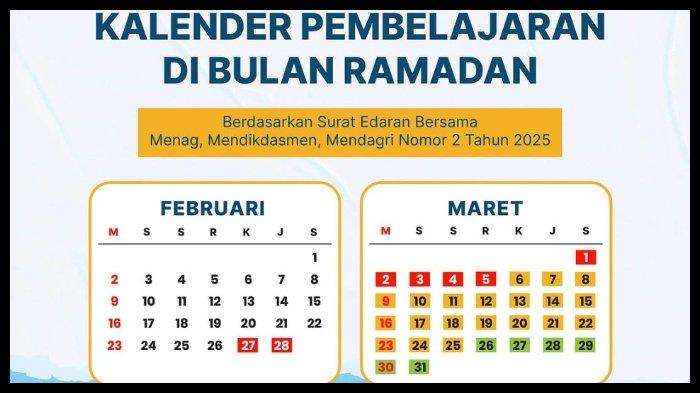 Jadwal Libur dan Masuk Sekolah di Bulan Ramadhan 2025: Ada Libur Awal Puasa selama 3 Hari ...