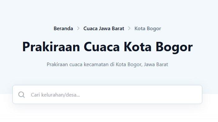 Prakiraan Cuaca di Kota Bogor Kamis 10 Juli 2025, Cerah Mulai Sore ...