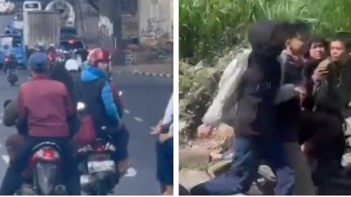 Viral Pelajar Tenteng Senjata Tajam di Jalan KH Sholeh Iskandar Bogor, Wajah Pelaku Direkam ...