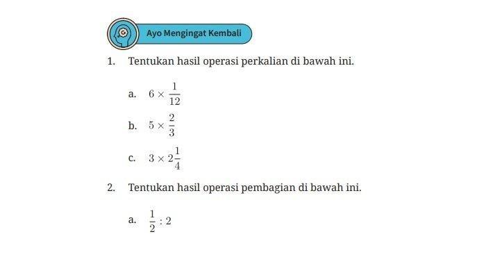 Kunci Jawaban Pelajaran Matematika Halaman 63 Kelas 7, Soal Bilangan Rasional - Tribunnewsbogor.com
