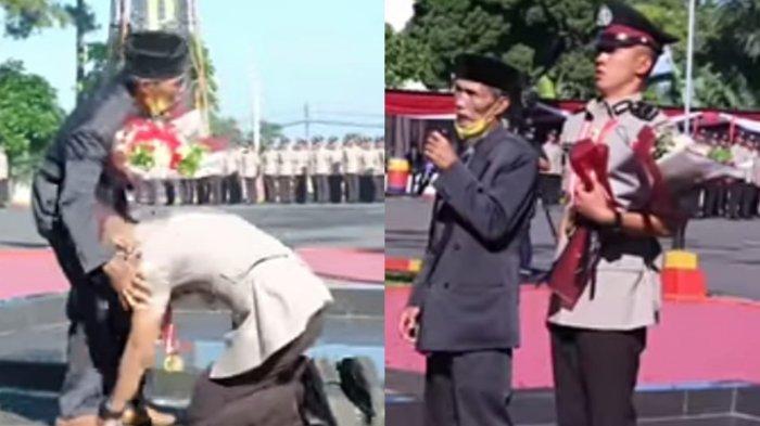 Lulus Jadi Polisi, Anak Sopir Angkot Sujud di Kaki Ayah, Kapolda Jabar Bangga Lalu Nepuk Pundak ...