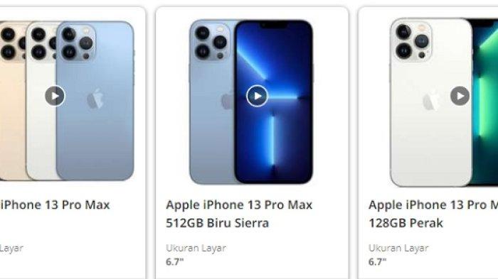 Turun Rp 3 Jutaan, Ini Harga iPhone 13 Pro Max Terbaru Edisi November 2022 - Tribunnewsbogor.com