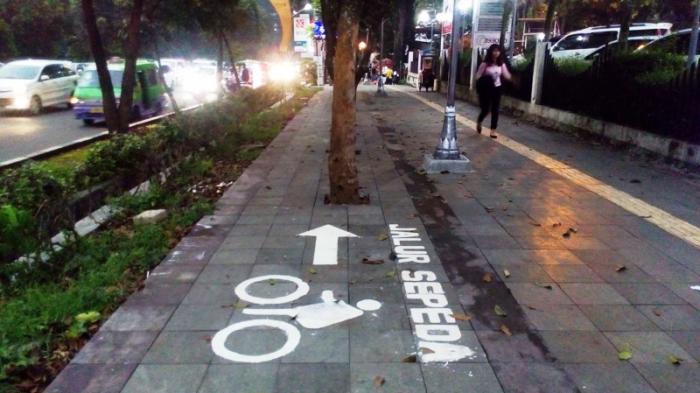 Tanda di Jalur Khusus Sepeda Ini Bikin Bingung, Perhatikan Tanda Panah ...