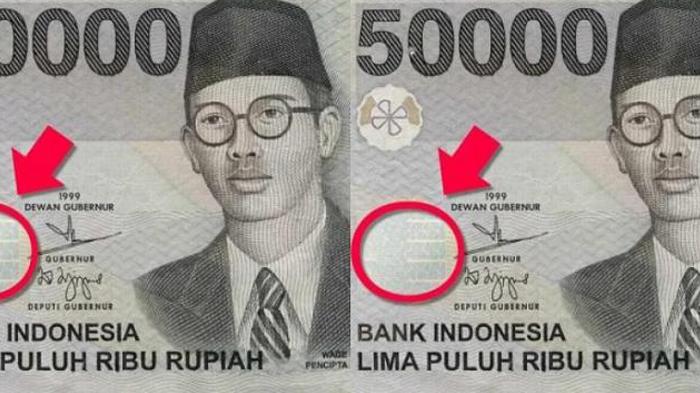 Perhatikan, Di Dalam Uang Pecahan 50 Ribu Lama Ternyata Terdapat Kode ...