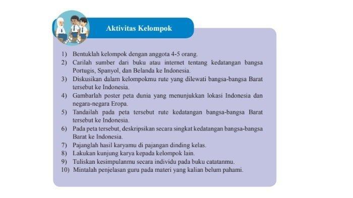 Kunci Jawaban IPS Kelas 8 Bab 4 Halaman 202, Soal: kedatangan Bangsa Barat ke Indonesia ...