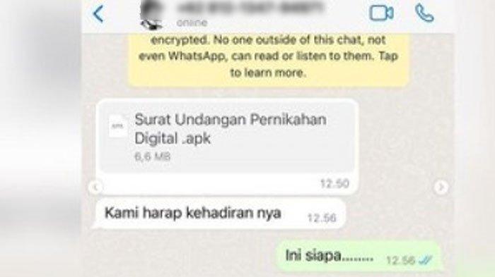 Viral Aksi Penipu Kirim Link File di WhatsApp Bisa Kuras Rekening Online, Begini Cara ...