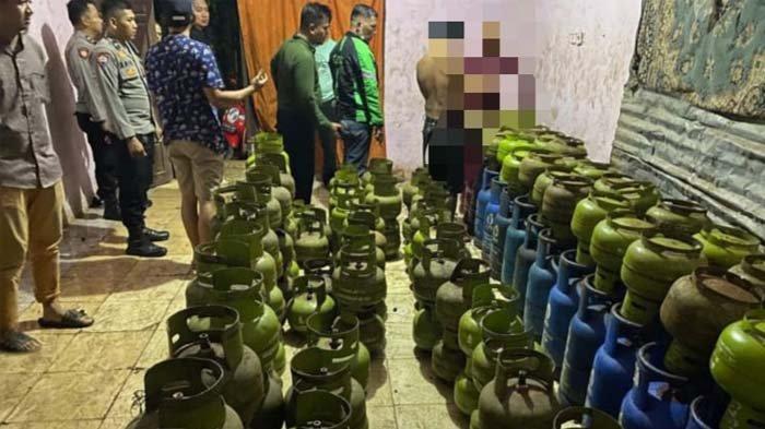 Polsek Cileungsi Bogor Gerebek Kontrakan Tempat Pengoplosan Gas Bersubsidi, Dua Orang Diringkus ...