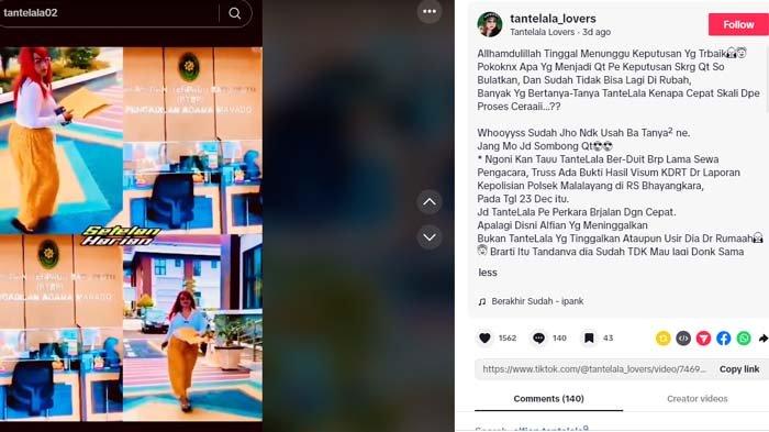 Ingat Tante Lala Tiktokers Viral Doyan Marah Ternyata Kini Cerai Dari Suami Alasannya