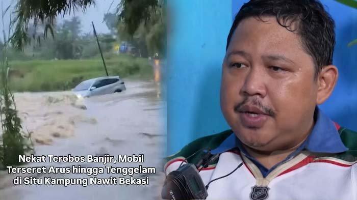 Detik-detik Pengemudi Mobil Terseret Banjir di Setu Bekasi, Kaget Saat ...