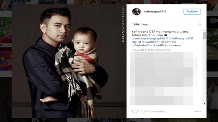Lihat Scraf yang Dikenakan Rafathar Saat Pose Bersama Raffi Ahmad ...