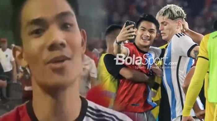 NASIB Suporter Indonesia yang Masuk ke Lapangan Usai Laga Argentina, Berhasil Selfie Bareng ...