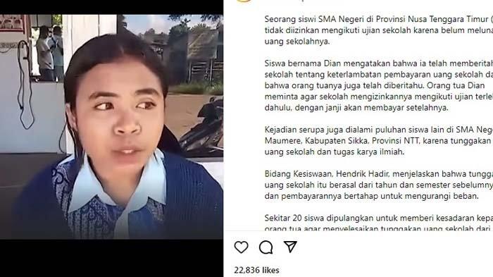 Viral Siswi Tak Ikut Ujian Karena Belum Bayar Uang Sekolah Rp 50.000 ...