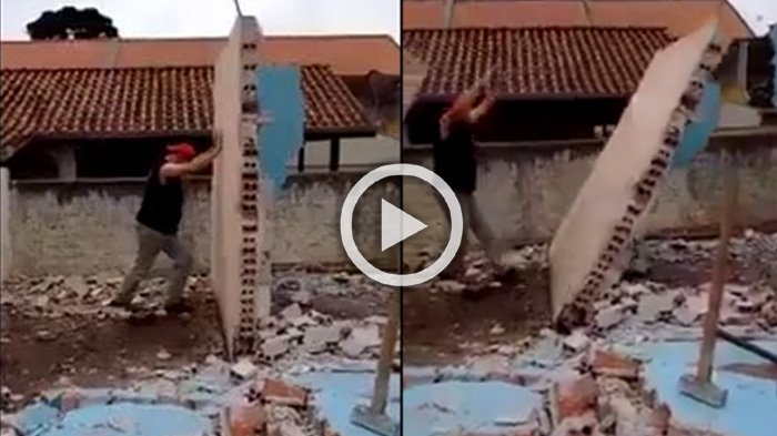 Ingin Unjuk Kekuatan, yang Terjadi Dengan Pria Ini Saat Dorong Dinding ...