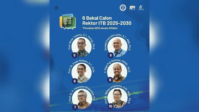 6 Bakal Calon Rektor ITB Lengkap dengan Rekam Jejaknya - Tribuncirebon.com