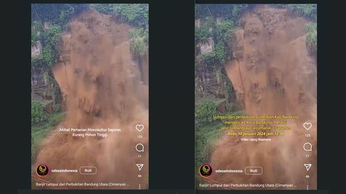Viral Video Curug Batu Templek Cimenyan Bandung Berarus Deras Banjir ...