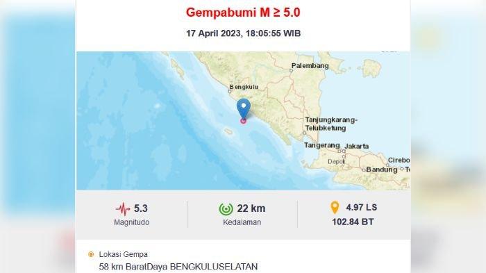 Baru Saja Gempa 5,3 Mengguncang Bengkulu Selatan Jelang Buka Puasa, Berpusat di Laut, Ini Kata ...